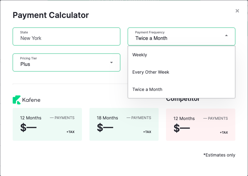 Using the Payment Calculator